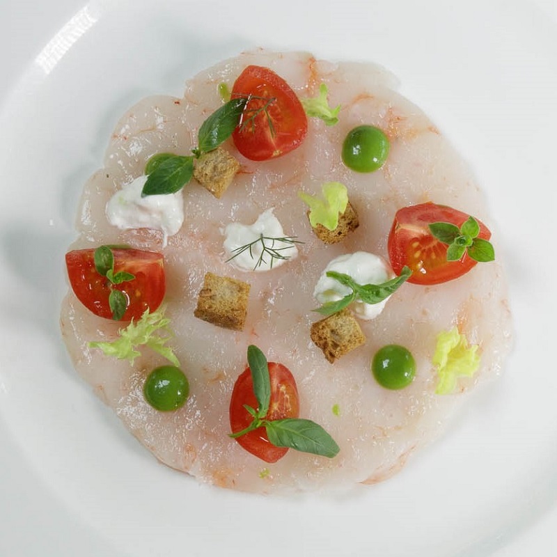 Carpaccio di Gambero biondo - Pesce Baracca - Ordina su Cosaporto